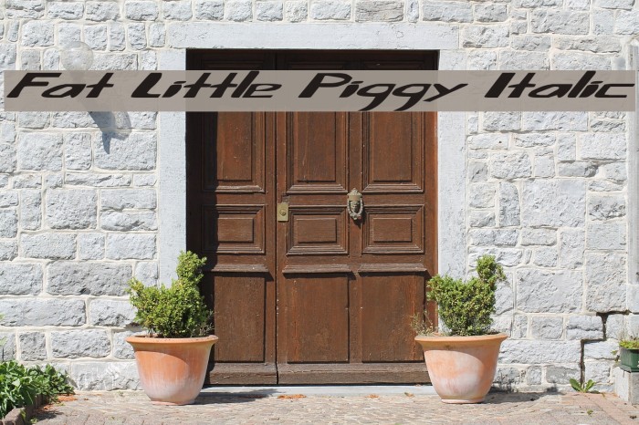 Fat Little Piggy Italic Font - FFonts.net