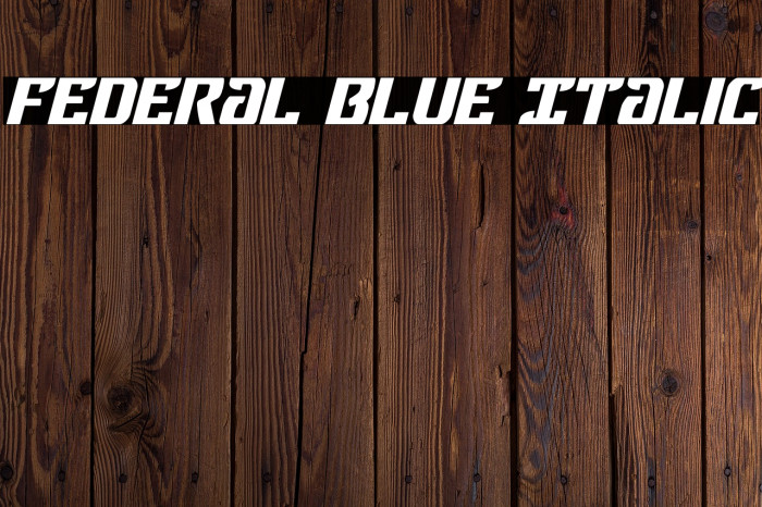 Federal Blue Italic Font - FFonts.net
