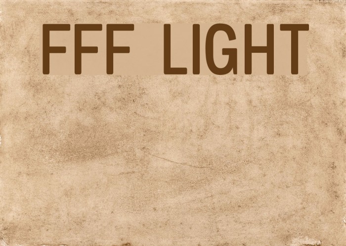 FFF Light Font - FFonts.net