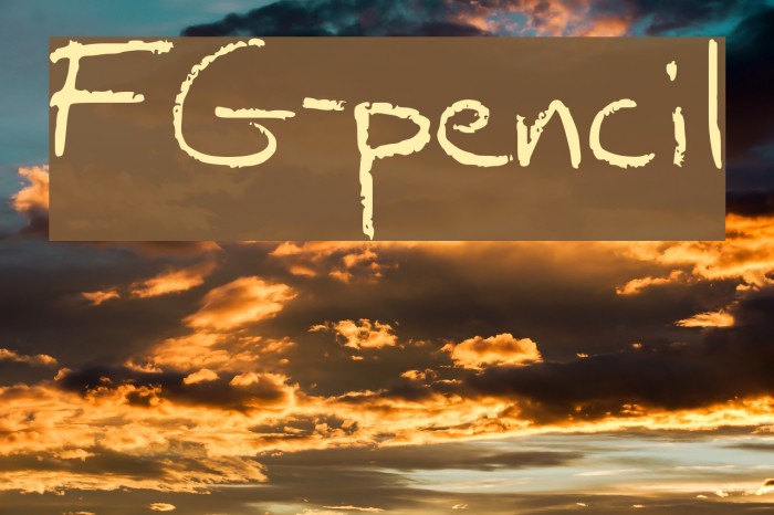 FG-pencil Font - FFonts.net