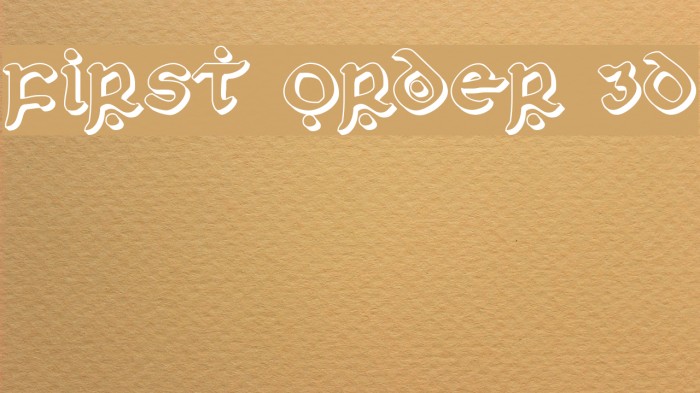 First Order 3D Font - FFonts.net