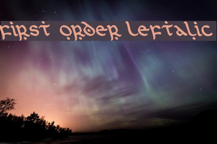 First Order Leftalic Font - FFonts.net