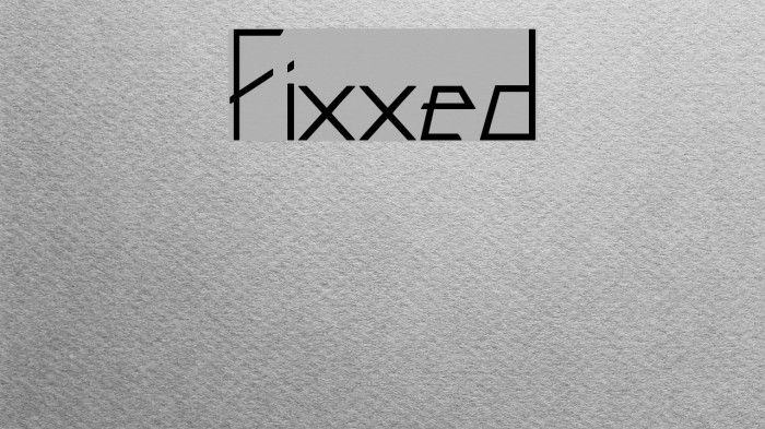 Fixxed Font - FFonts.net