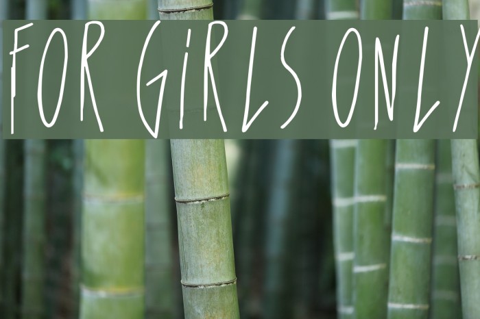 For Girls Only Font - FFonts.net