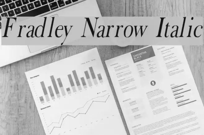 Fradley Narrow Italic Font | Details & Characters — FFonts