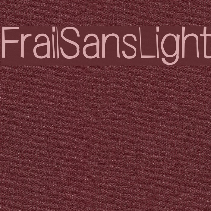 FrailSansLight Font - FFonts.net