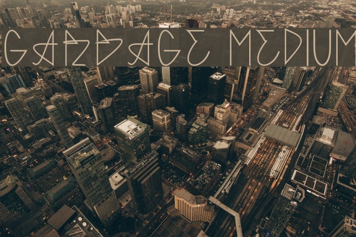GARBAGE MEDIUM Font - FFonts.net