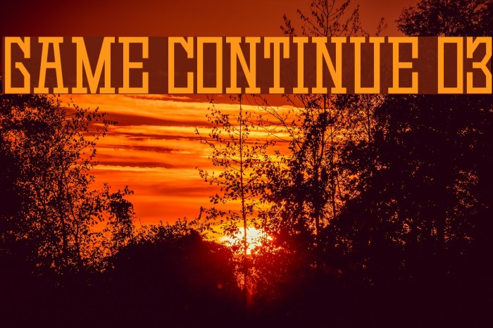 Game Continue 03 Font - FFonts.net
