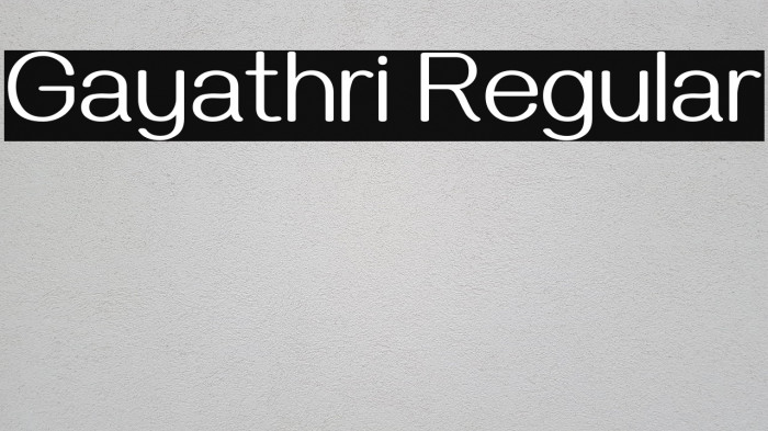 Gayathri Regular Font - FFonts.net