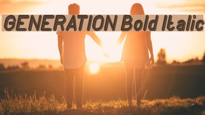 GENERATION Bold Italic Font - FFonts.net