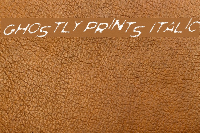 Ghostly Prints Italic Font - FFonts.net