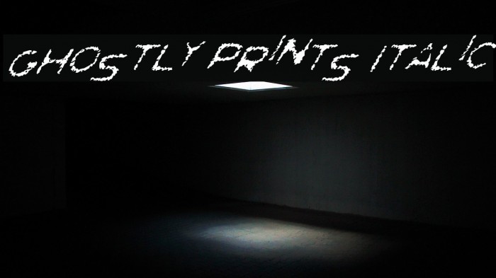 Ghostly Prints Italic Font - FFonts.net