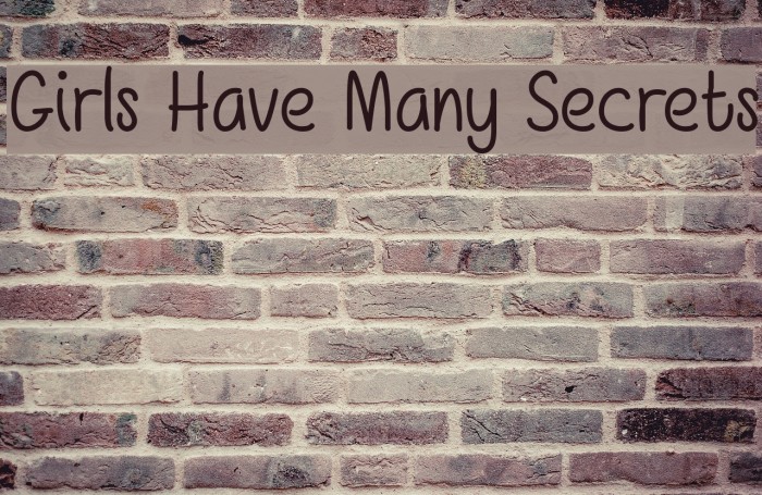 Girls Have Many Secrets Font - FFonts.net