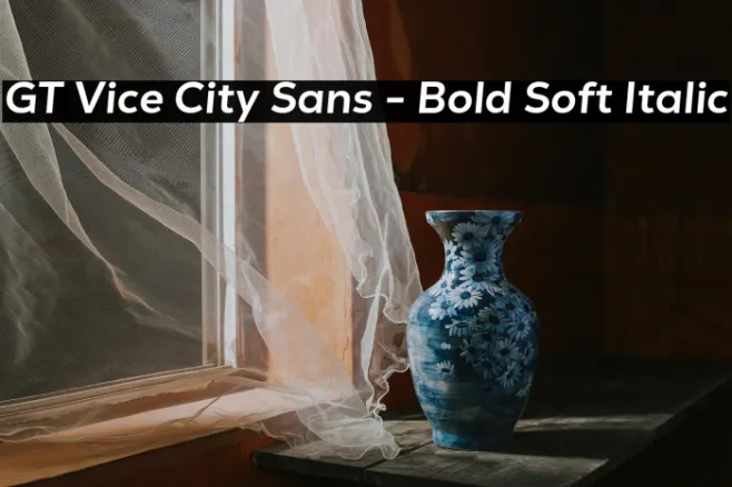 GT Vice City Sans - Bold Soft Italic Font | Free Download (TTF/OTF)