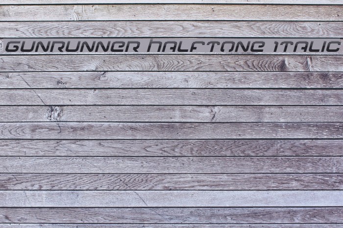 Gunrunner Halftone Italic Font - FFonts.net