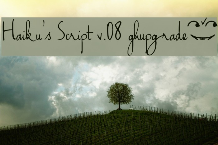 Haiku's Script v.08 [upgrade] Font - FFonts.net
