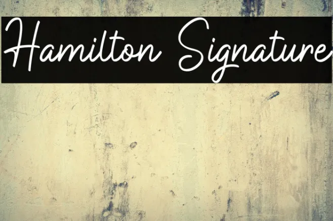 Hamilton Signature Fuente - FFonts.net