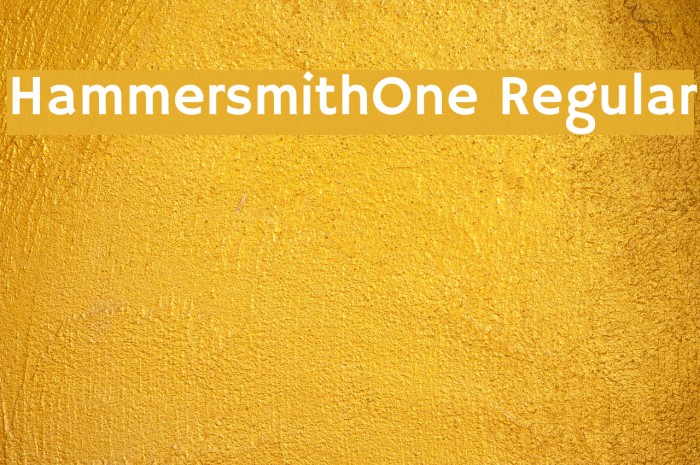 HammersmithOne Regular Font - FFonts.net