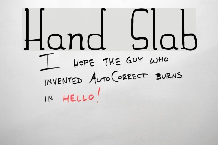 Hand Slab Font - FFonts.net
