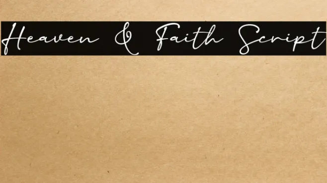 Heaven & Faith Script Font | Free Download (TTF/OTF) | FFonts.net