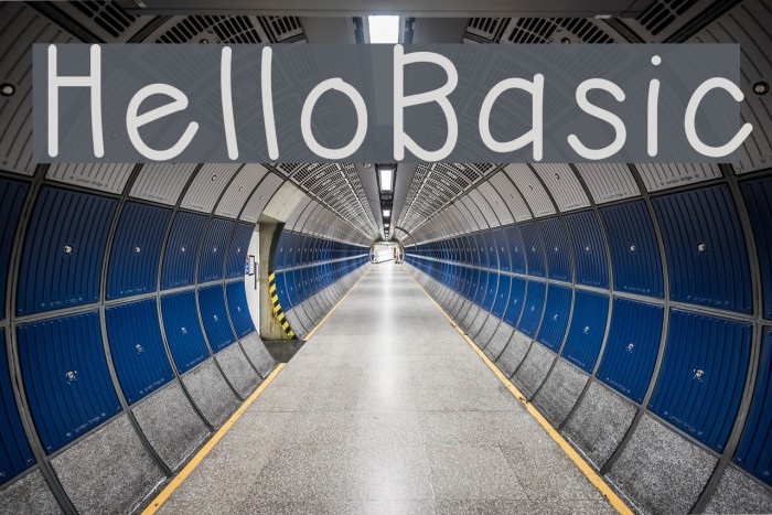 HelloBasic Font - FFonts.net