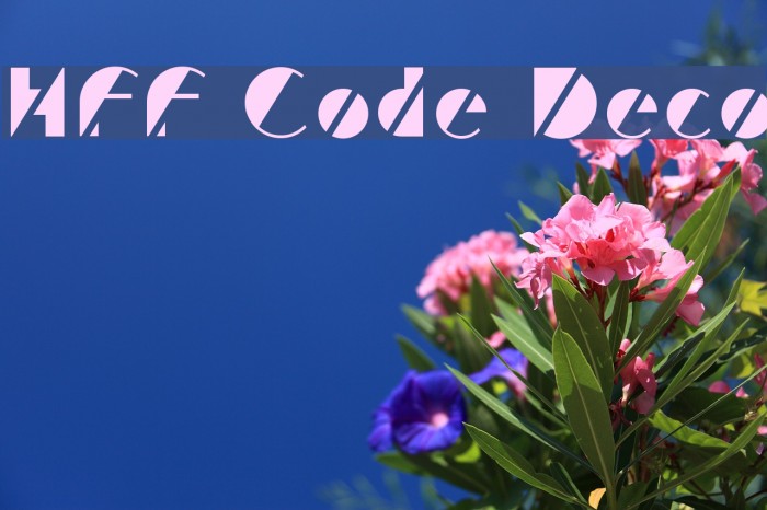 HFF Code Deco Font - FFonts.net