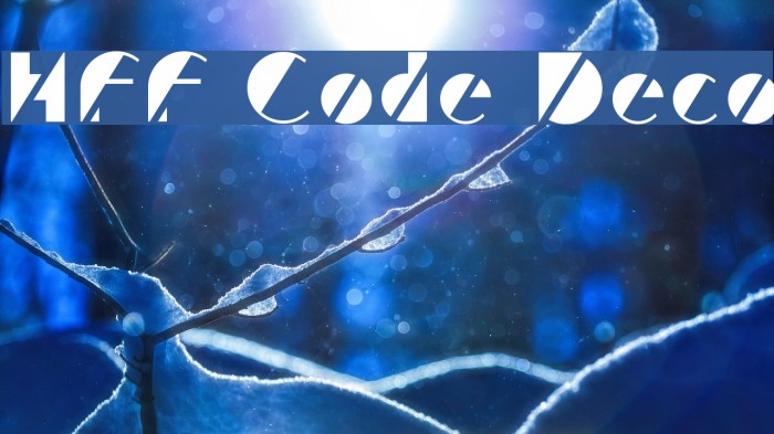 HFF Code Deco Font - FFonts.net