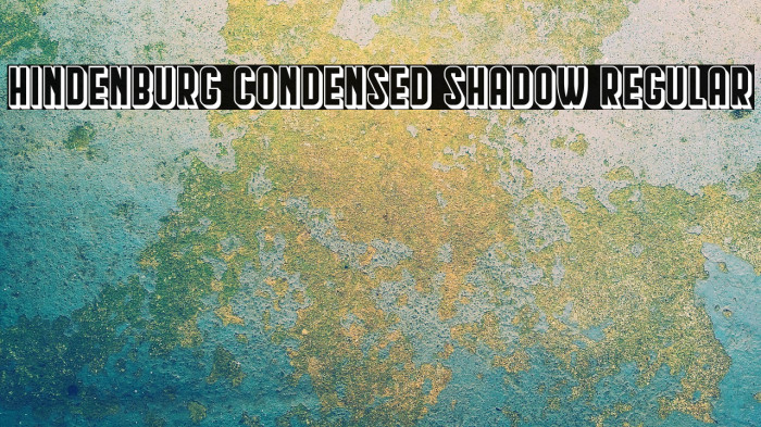 Hindenburg Condensed Shadow Regular Font - FFonts.net