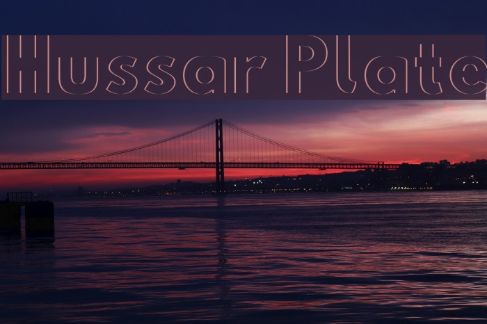 Hussar Plate Font - FFonts.net