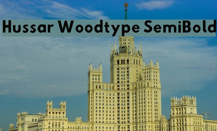 Hussar Woodtype SemiBold Font - FFonts.net