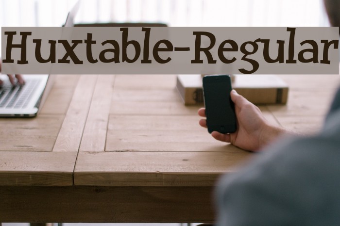 Huxtable-Regular Font - FFonts.net