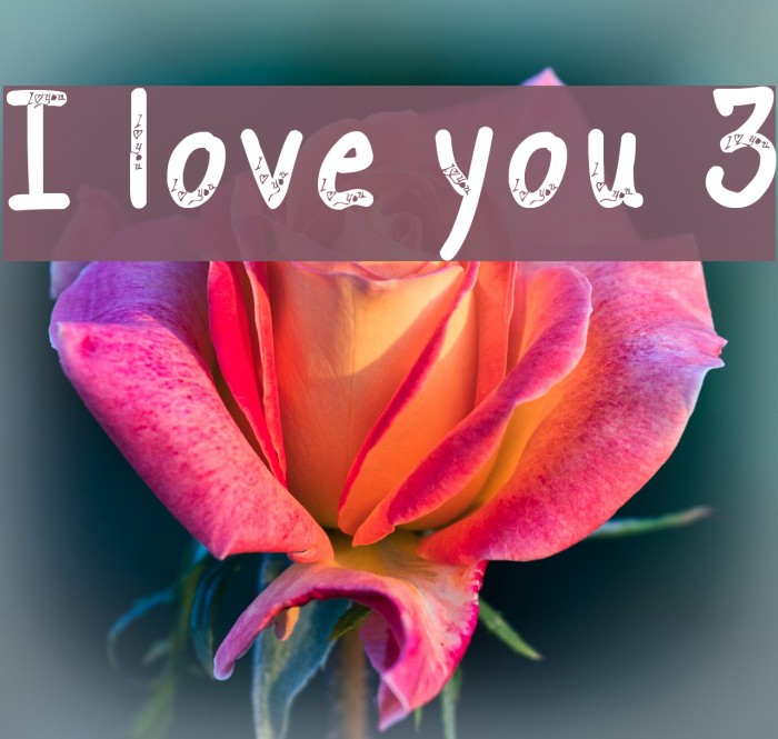 I love you 3 Font - FFonts.net