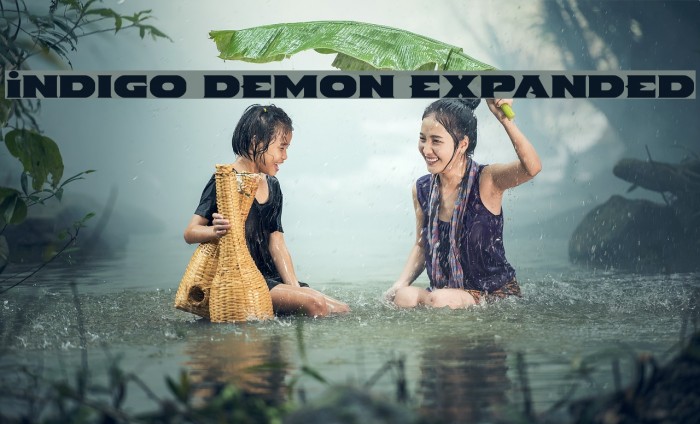 Indigo Demon Expanded Font - FFonts.net