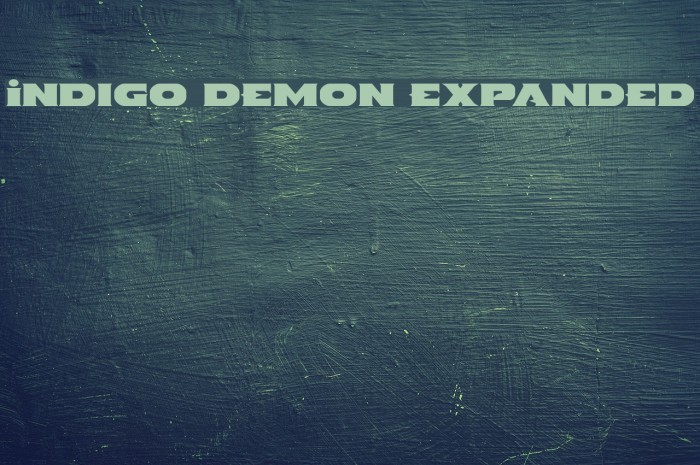 Indigo Demon Expanded Font - FFonts.net