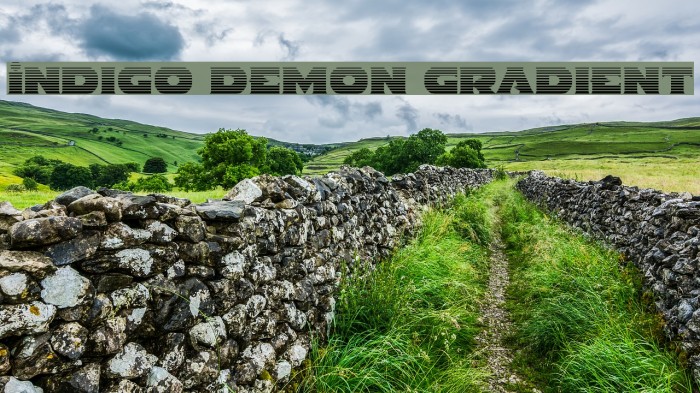 Indigo Demon Gradient Font - FFonts.net