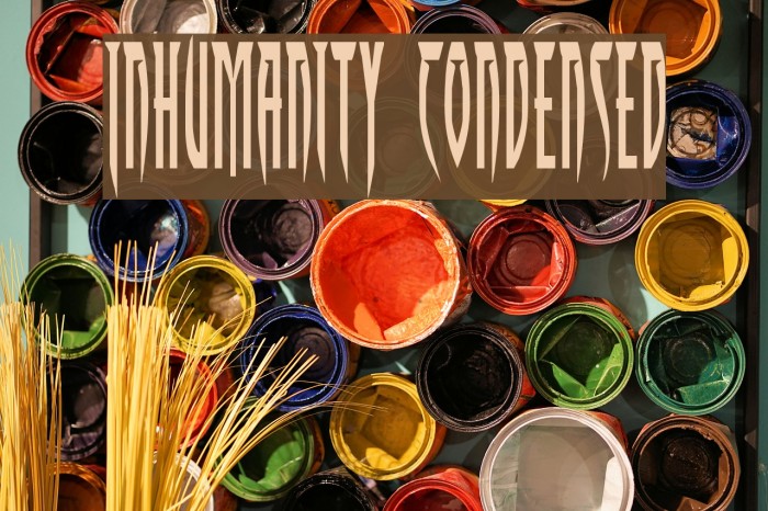 Inhumanity Condensed Font - FFonts.net
