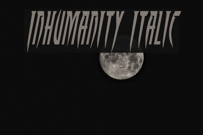 Inhumanity Italic Font - FFonts.net