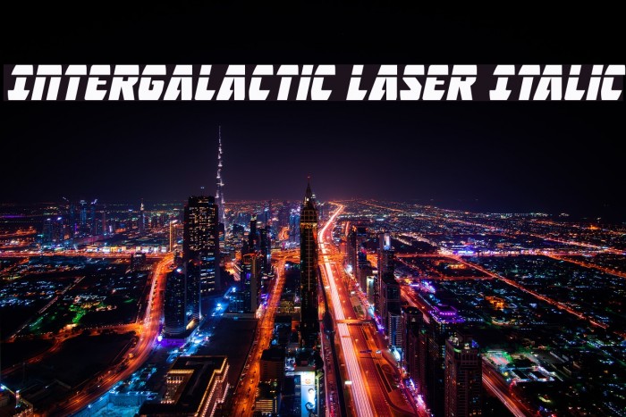 Intergalactic Laser Italic Font - FFonts.net
