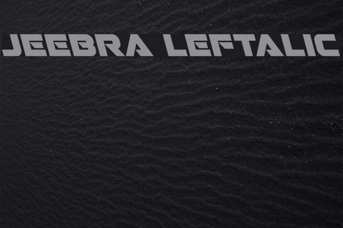 Jeebra Leftalic Font - FFonts.net