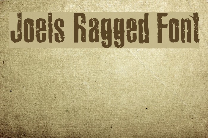Joels Ragged Font Font - FFonts.net