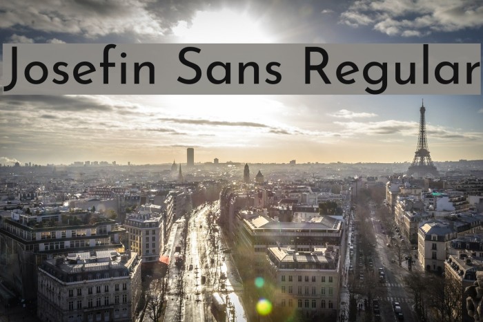 Josefin Sans Regular Font - FFonts.net