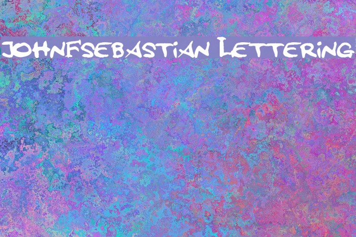 johnFsebastian Lettering Font - FFonts.net