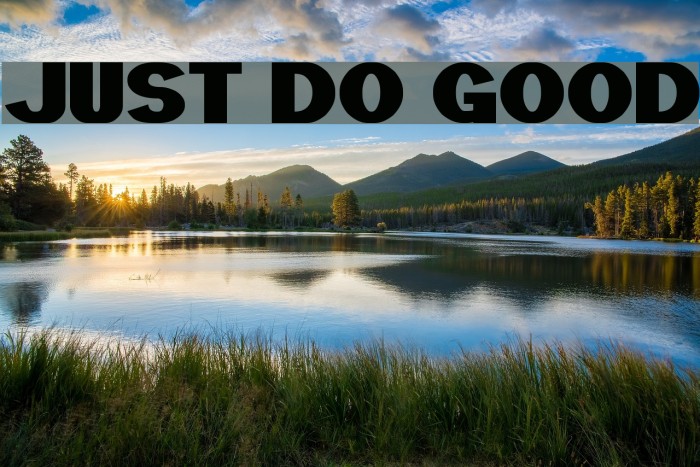 JUST DO GOOD Font - FFonts.net