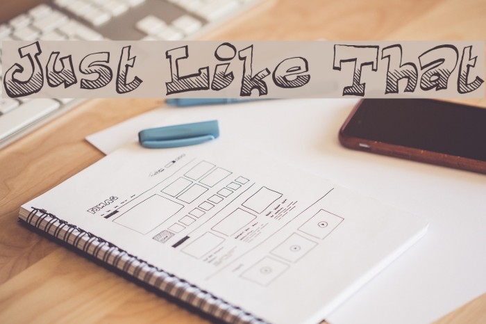 Just Like That Font - FFonts.net
