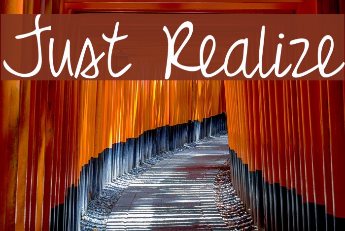 Just Realize Font - FFonts.net