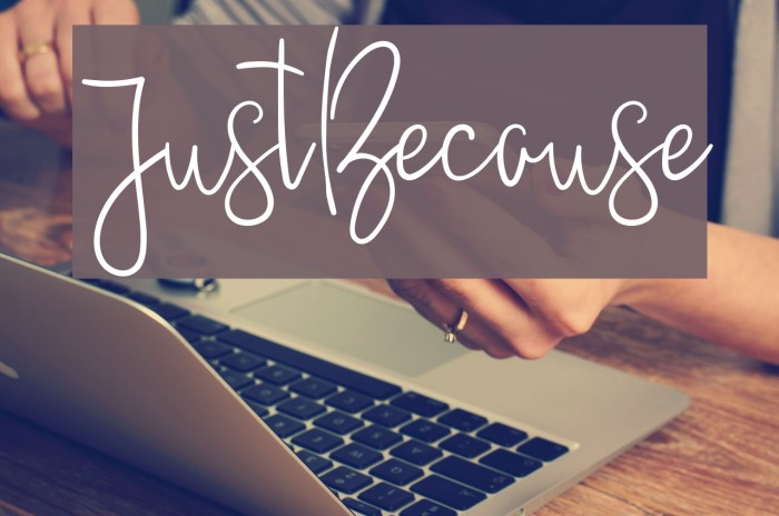 JustBecause Font - FFonts.net