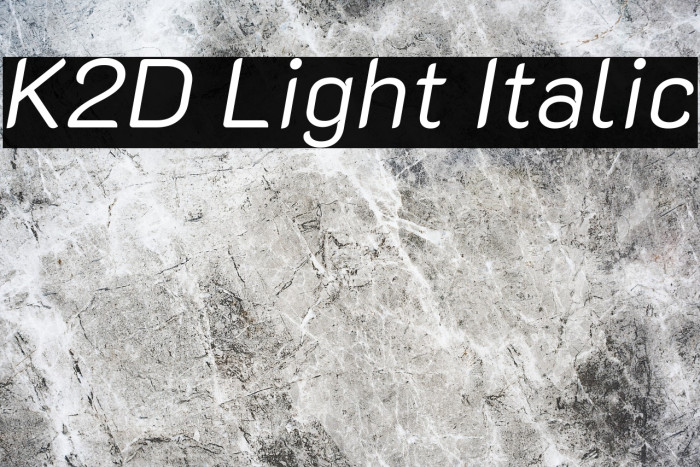 K2D Light Italic Font - FFonts.net
