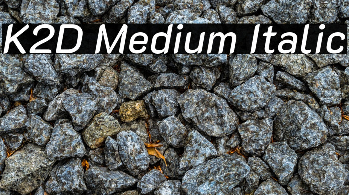 K2D Medium Italic Font - FFonts.net