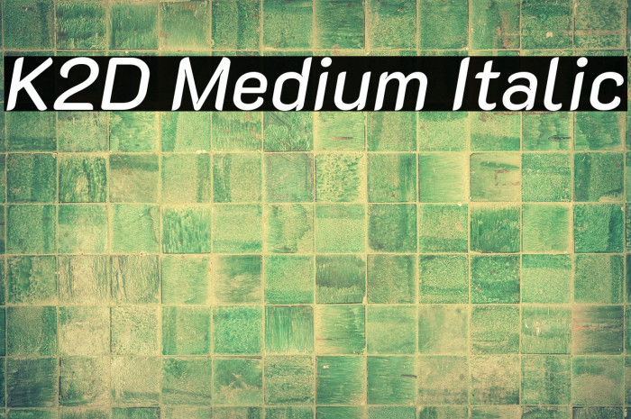 K2D Medium Italic Font - FFonts.net