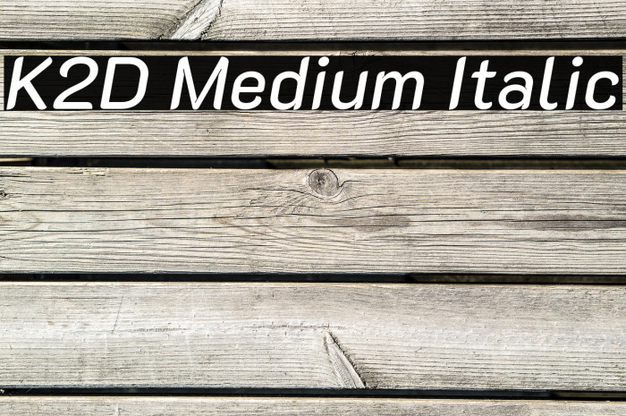K2D Medium Italic Font - FFonts.net